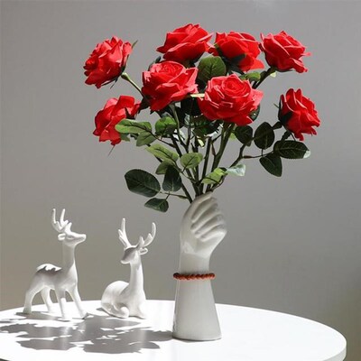 Nordic Style One-Handed Vase Flowers Modern Ceramics Vase Fl