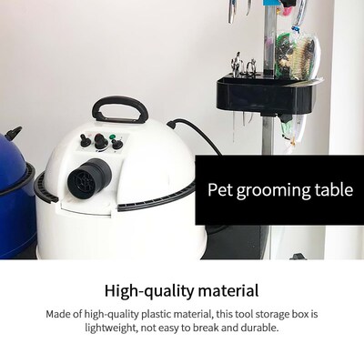 Pole-mounted Storage Box Pet Grooming Tool Scissors Black St