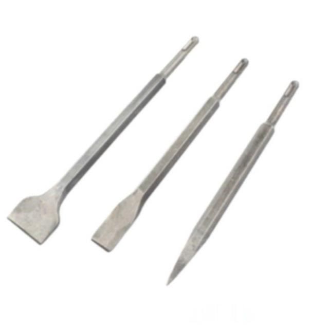 3 Pcs/Set SDS Plus Flat Chisel Point Chisel Bit Impact Drill_虎窝淘