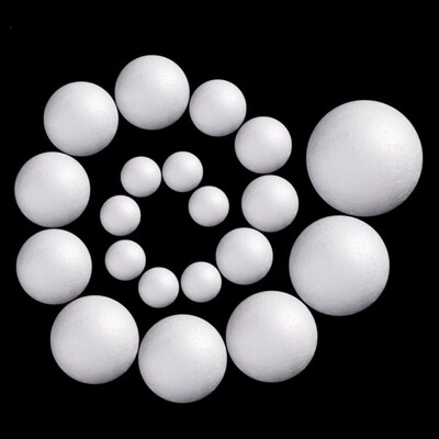 100pcs DIY Modelling Polystyrene Styrofoam Foam Ball Xmas We