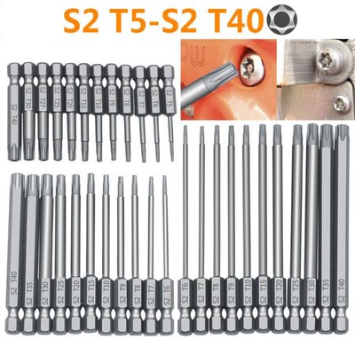 11Pcs 12Pc 50/75/100mm Security Bit Set Tamper Proof Screwdr