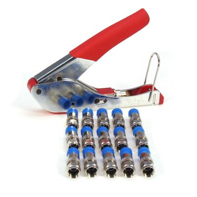 1Set Cable Manual Crimping Tool Set Kit 适用于 F-Type Connec