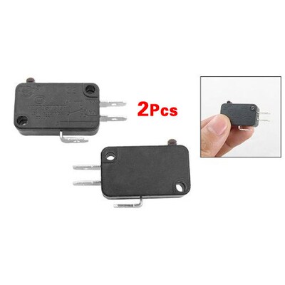 2 Pcs Electric 1NO 1NC Contacts Push Button Micro Switch Bla