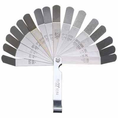Stainless Steel 16 Blade High Strength Metric Feeler Gauge 0