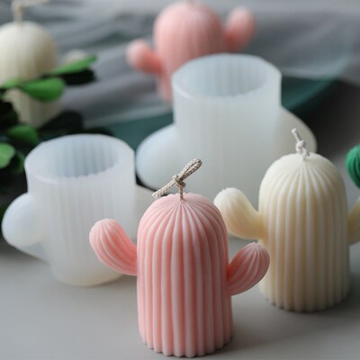 Cute Cactus Candle Mold Silicone Mold Aromatherapy Plaster H