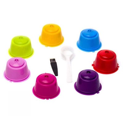7pcs Refillable Reusable Coffee Capsules for Nescafe Dolce G