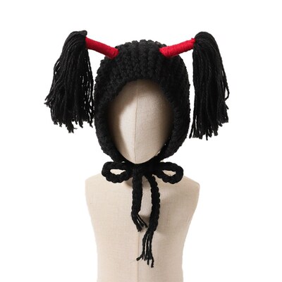Children Acrylic Fibres Braided Hair Shape Hat Cute Style Ou