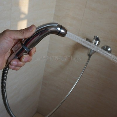 Chrome ABS Toilet Handheld Bidet Sprayer Shattaf Cloth Diape