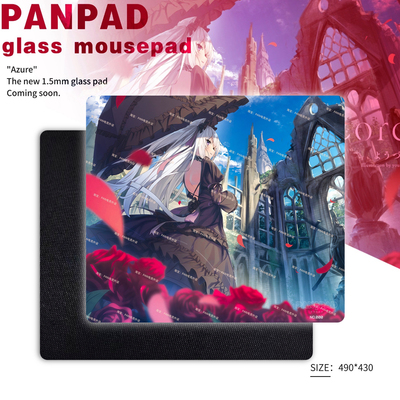 Abyssgaming琉璃复刻同款画师电竞钢化玻璃鼠标垫打瓦顺滑玻璃垫