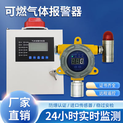 可燃气体报警器工商业天然气液化气氧气氢气浓度泄漏检测仪防爆型