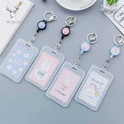 Cute Cartoon Retractable Badge Card Holder Nurse Doctor Exhi