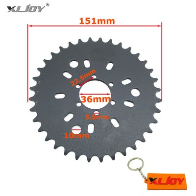 6 Hole 36T Rear Chain Sprocket For 49cc 50cc 60cc 80cc Motor