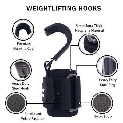 Gym Hook Weights Dumbbells Weightlifting Sports Gloves Suppo