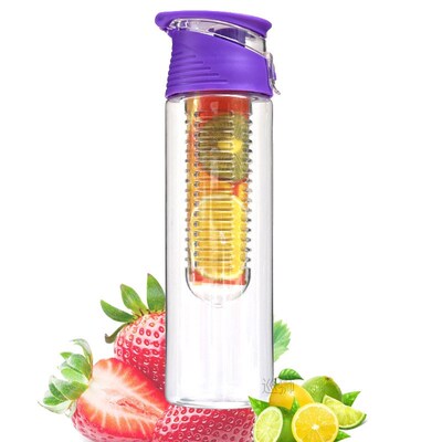 BPA Free Fruit Infuser Water Bottle Juice Shaker Sports Lemo