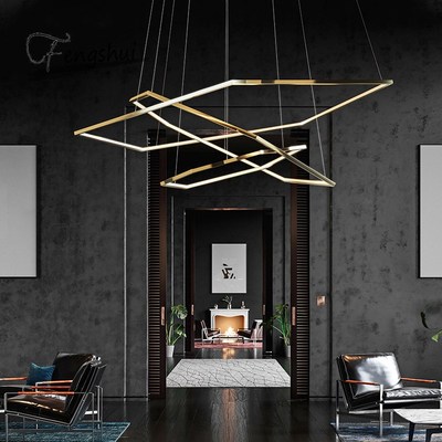 modern LED chandeliers Suspension Light Luxury Gold Fitting