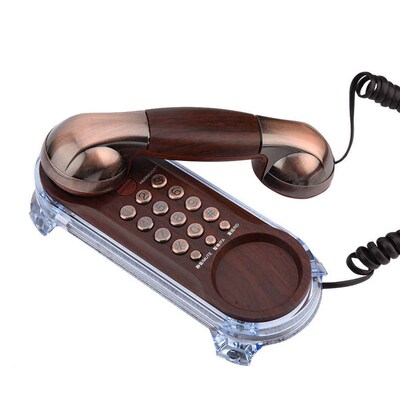 Retro Landline 2 in 1 Wired Desktop Telephone and Wall Mount