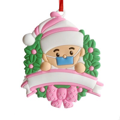 Christmas Silicone Baby Doll Oranments  Kids Noel Gift 2021