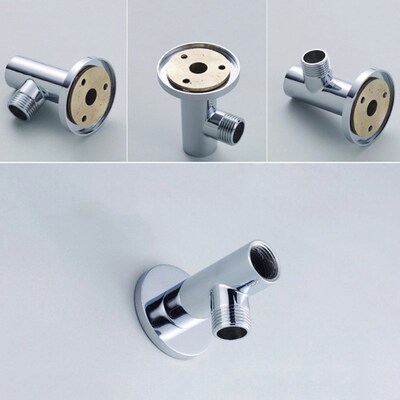 Chrome Shower Arm Flange Holder Brass Hose Connector Wall Su