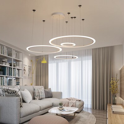 Modern LED Chandelier Indoor Circle Chandeliers for Living R