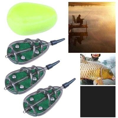 30g 40g 50g Fishing Feeder Carp Lead Sinker Lures Bait Holde