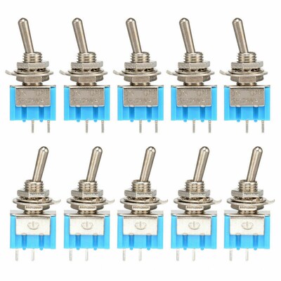 10pcs / pack 1pack Mini toggle switch MTS 101 2P 33x13x8mm,