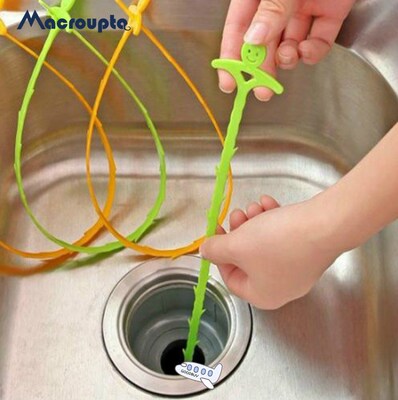 2Pcs Bathroom Hair Sewer Dredge Device Filter Drain Cleaners