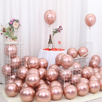 25pcs Rose Gold Metal Ballon Bride To Be Happy Ladies Hen Pa