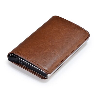 t PU LeAtHeR AntitHeft Rfid BLocking WALLet PAss PoRt HoLdeR