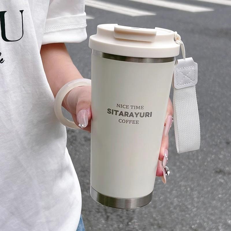 法国Fad Karan保温杯男女生茶水分离咖啡杯便携车载保冷水杯简约
