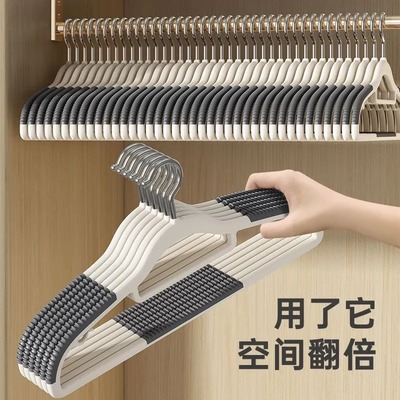 衣架家用挂衣无痕防滑肩角晾晒衣挂不起包衣服挂架衣撑子加粗加厚