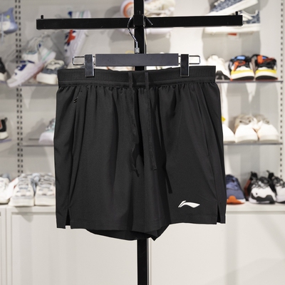 李宁男子速干凉爽反光运动短裤