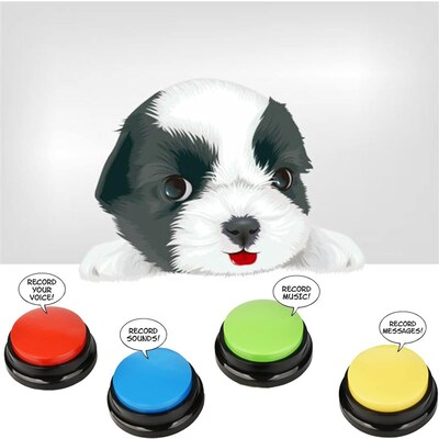 Pet Communicator Button Dog Cat Training Bell Record Voice T
