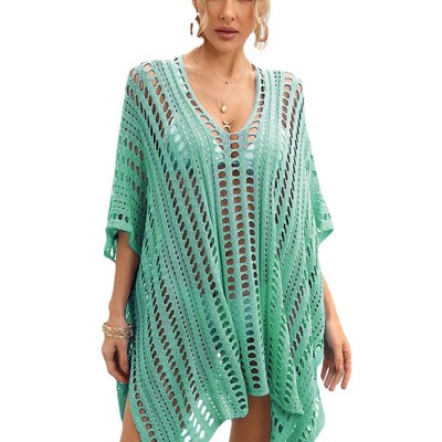 Beach CoverUp Hollow Knit Bikini Oversized CoverUp Dress for