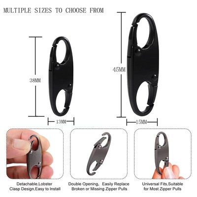 Spring Snap Hook Keychain Metal Alloy Detachable Zipper Pull