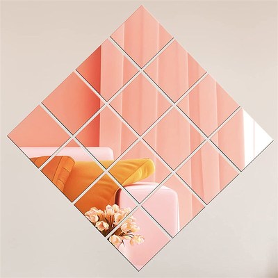 Highdefinition Selfadhesive Wall Mirror Acrylic Sticker Bath