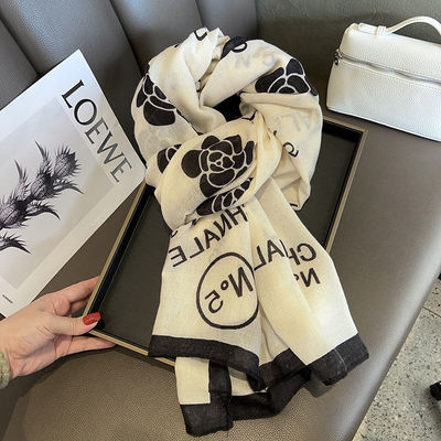 挚爱白山茶小香风棉麻围巾