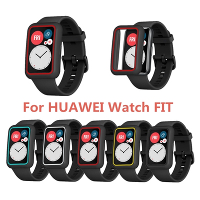 适用HUAWEI华为watch FIT NEW手表保护壳TIA-B19/B09雅致款watchfit运动保护套TPU半包表壳表套防摔套女配件