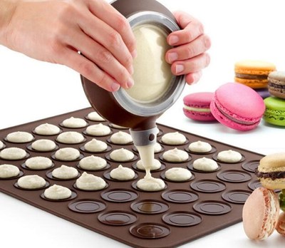 New 30-Cavity Silicone Macaroon Roll Mat DIY Baking Mats Cak