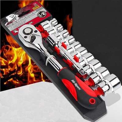 Upgrade 72 Teeth Quick Release Ratchet Socket Wrench Set Hex