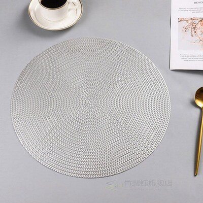 38CM Round PVC Placemat Kitchen Dining Table Mats Steak Pad