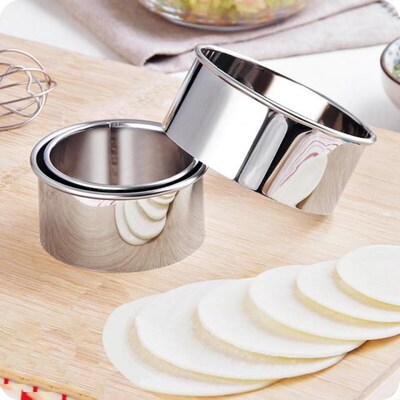3Pcs Kitchen Round Dumplings Wrappers Molds Set Dough Cuttin