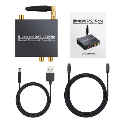 192kHz Bluetooth DAC Converter Digital to Analog Audio Conve