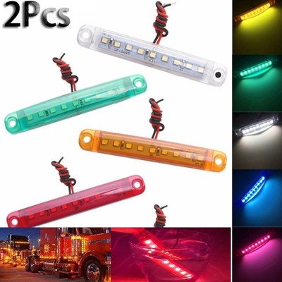 2 x 9 LED Colour Clearance Truck Car Bus Trailer Side Marker