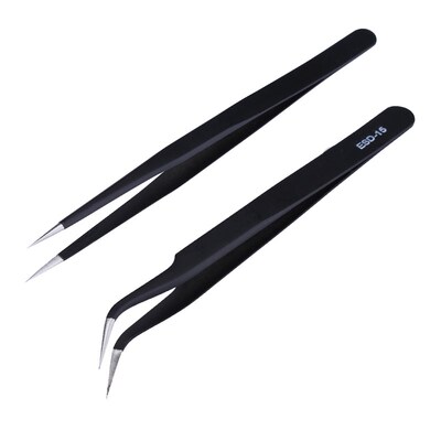 2pcs/lot Anti-static Precision Tweezers Set Pinzas Pincet St