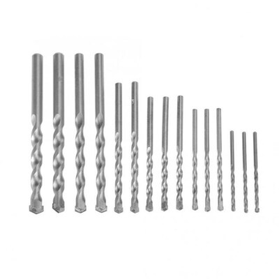 15Pcs 3-10mm Carbide Tip Masonry Drill Bit Set for Concrete