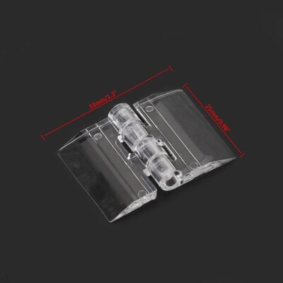 10Pcs Transparent Plastic Folding Hinges Durable Clear Acryl