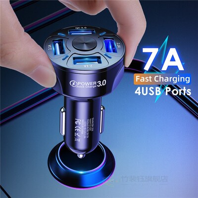 Car USB Charger 7A 48W 4 port Quick Charge 3.0 4.0 Universal