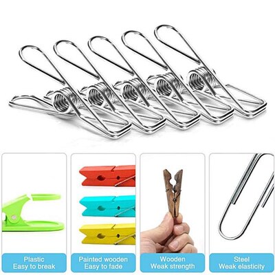 10PCS Durable Window Curtain Hook Clips Clothespins Laundry