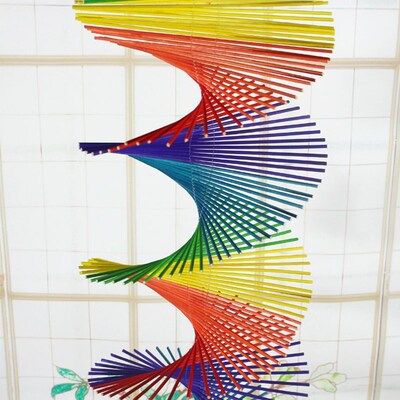 3D Wind Spinner Handmade Bamboo Wind Spinners Outdoor Hangin