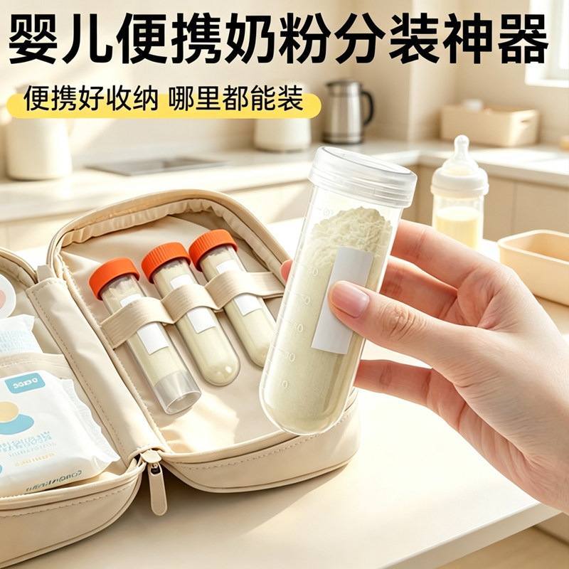 分装奶粉盒便携外出神器宝宝一餐小盒子婴儿奶瓶防潮储存罐